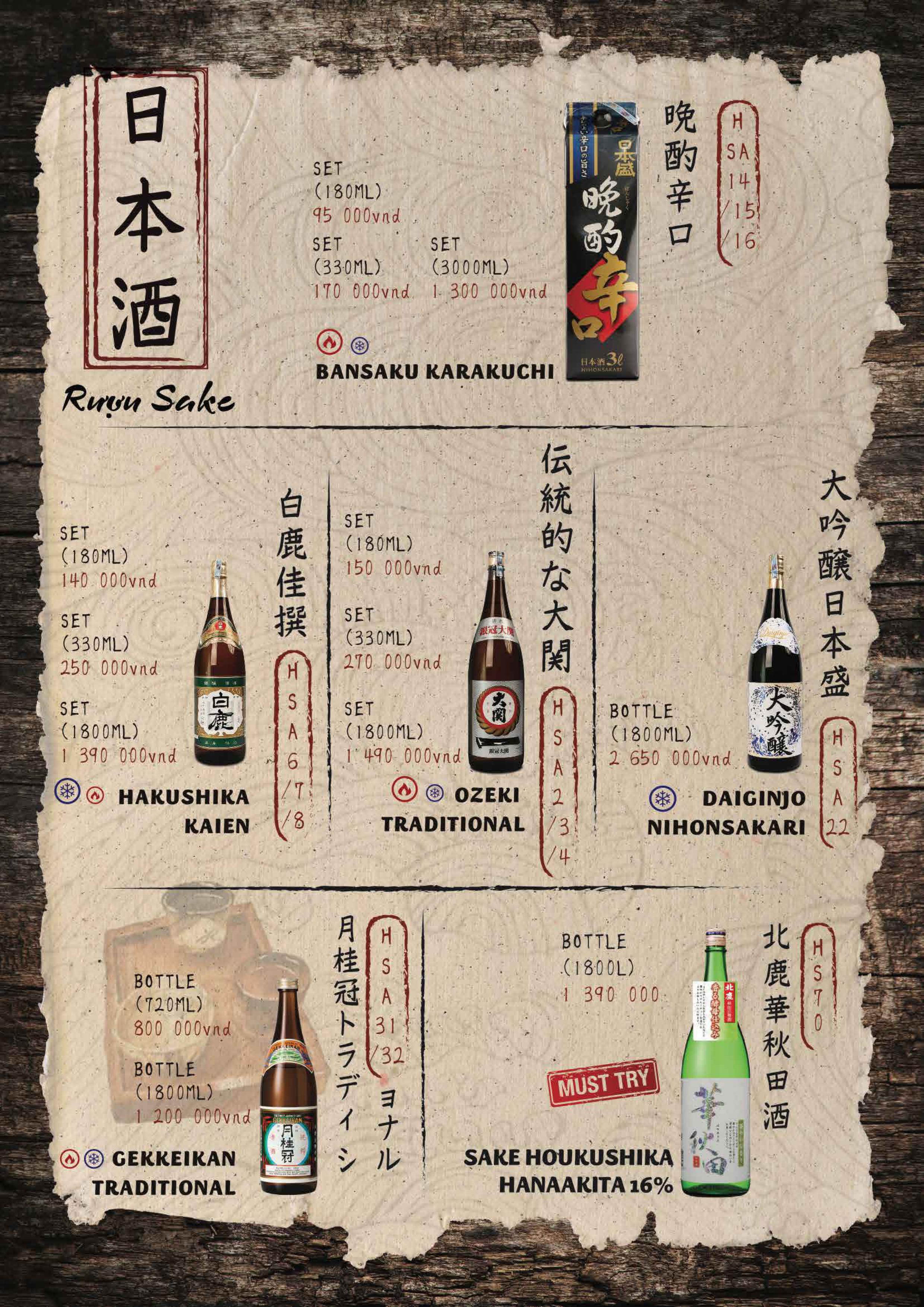 Thực đơn | Shamoji Robata Yaki