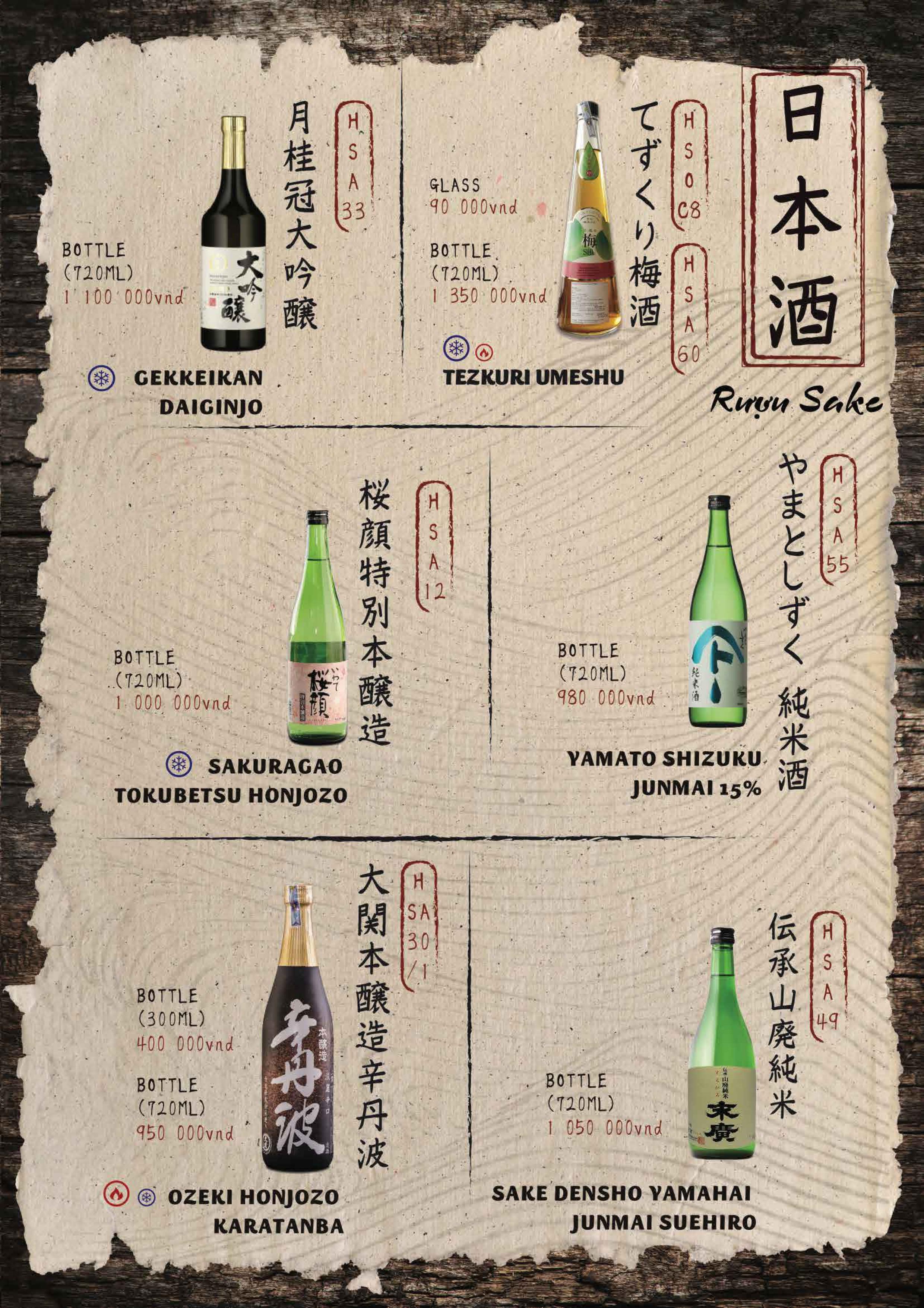 Thực đơn | Shamoji Robata Yaki